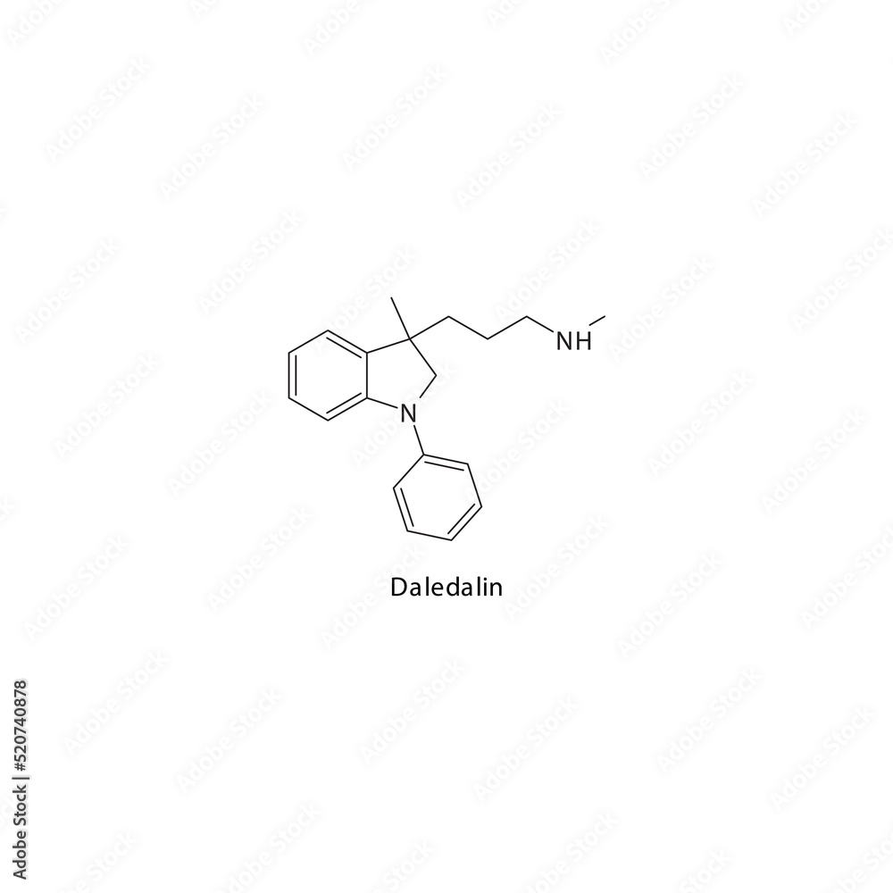 Daledalin molecule flat skeletal structure, Selective NRI - Selective ...