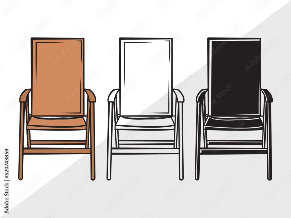 Chairs Clipart SVG Cut File, Desk Chair Svg, Wooden Chair Svg, Dining ...
