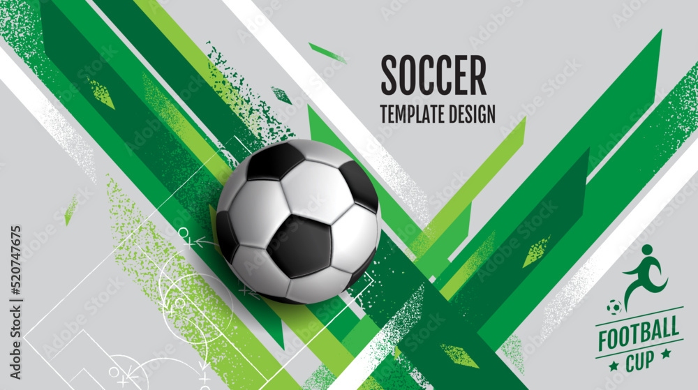 Soccer Template design , Football banner, Sport layout design, vector ...