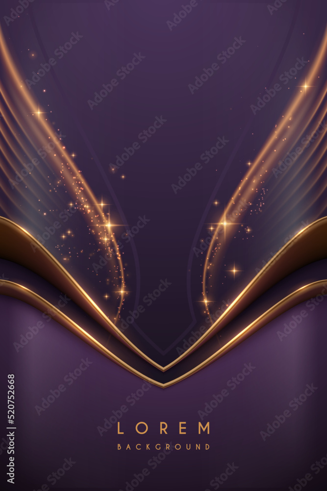 Abstract violet and gold luxury background Stock Vector | Adobe Stock
