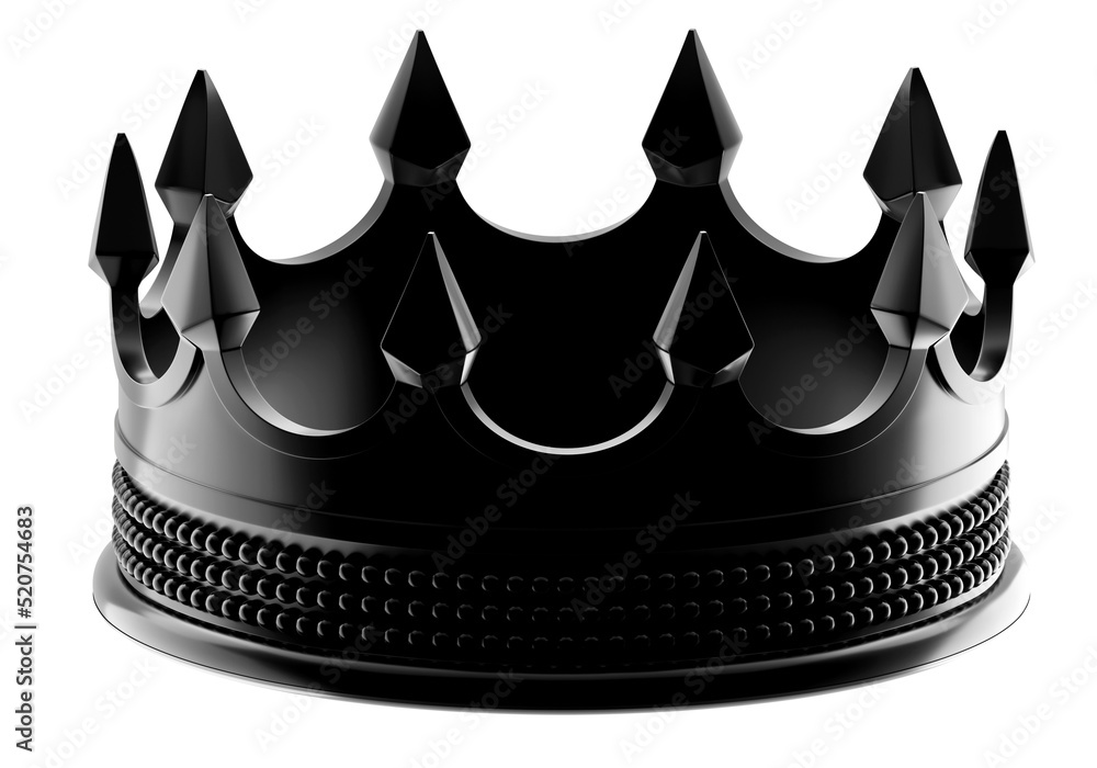 Black crown. Ornaments for head of king or prince. Crown of monarch ...