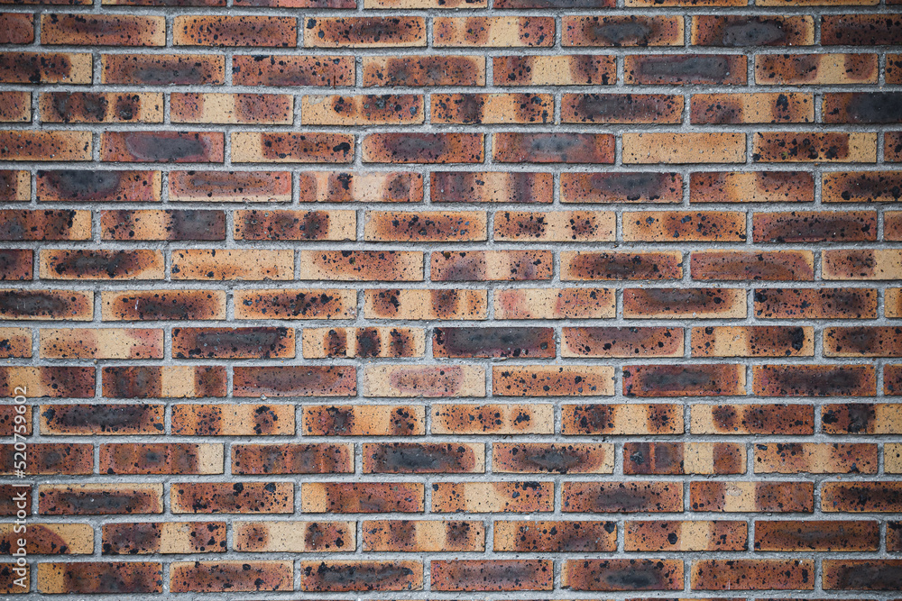 Brick backdrop of dark burnt facing clay bricks for background Stock ...