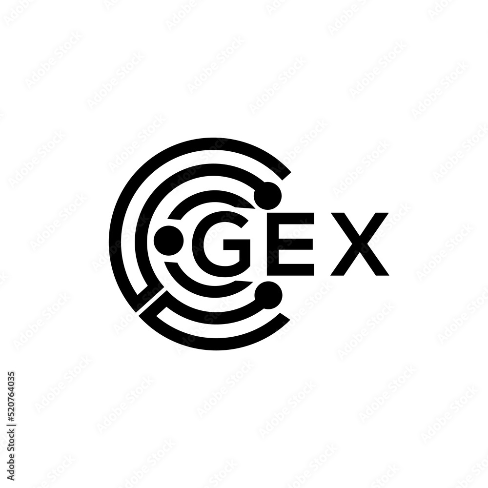 GEX letter technology initial creative logo design template vector ...