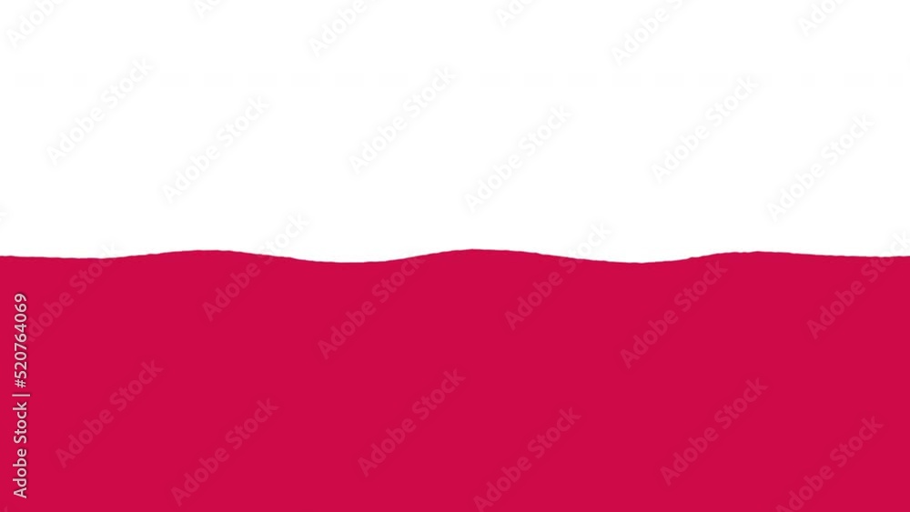 Vidéo Stock Stylized Waving Flag of Poland, 4K Cartoon Animated ...