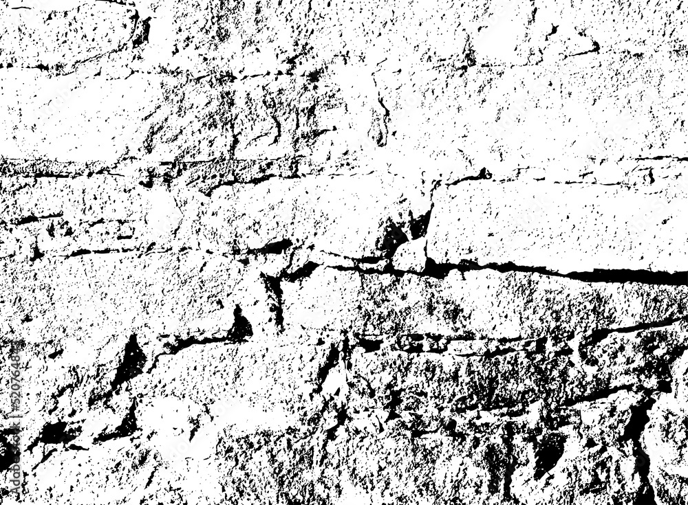 Distressed grunge pattern. Concrete, stone, brick wall. Shabby lines ...