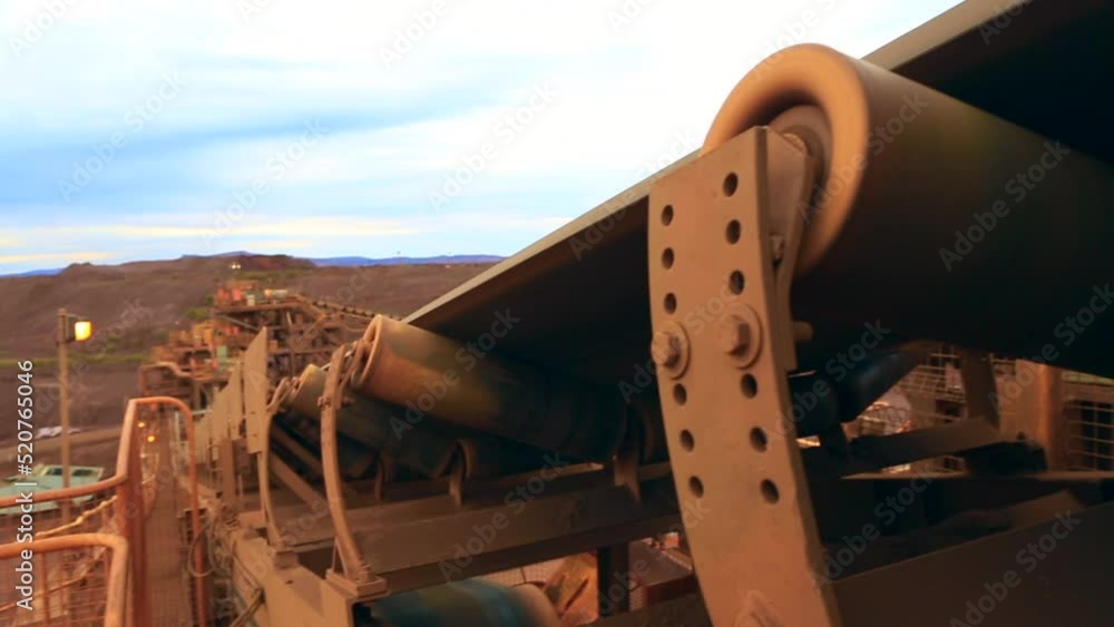 Footage of live industrial conveyor belt iron ore 24 HRS 7 Days ...