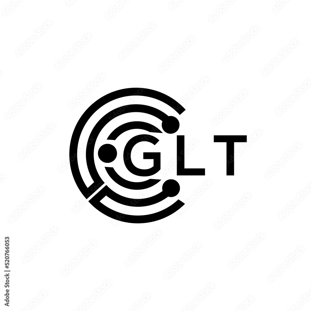 GLT letter technology initial creative logo design template vector ...