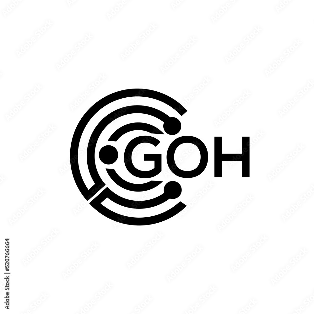 Vecteur Stock GOH letter technology initial creative logo design ...