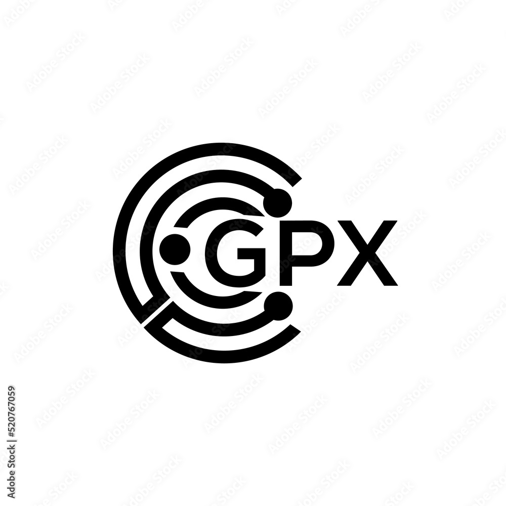 GPX letter technology initial creative logo design template vector ...