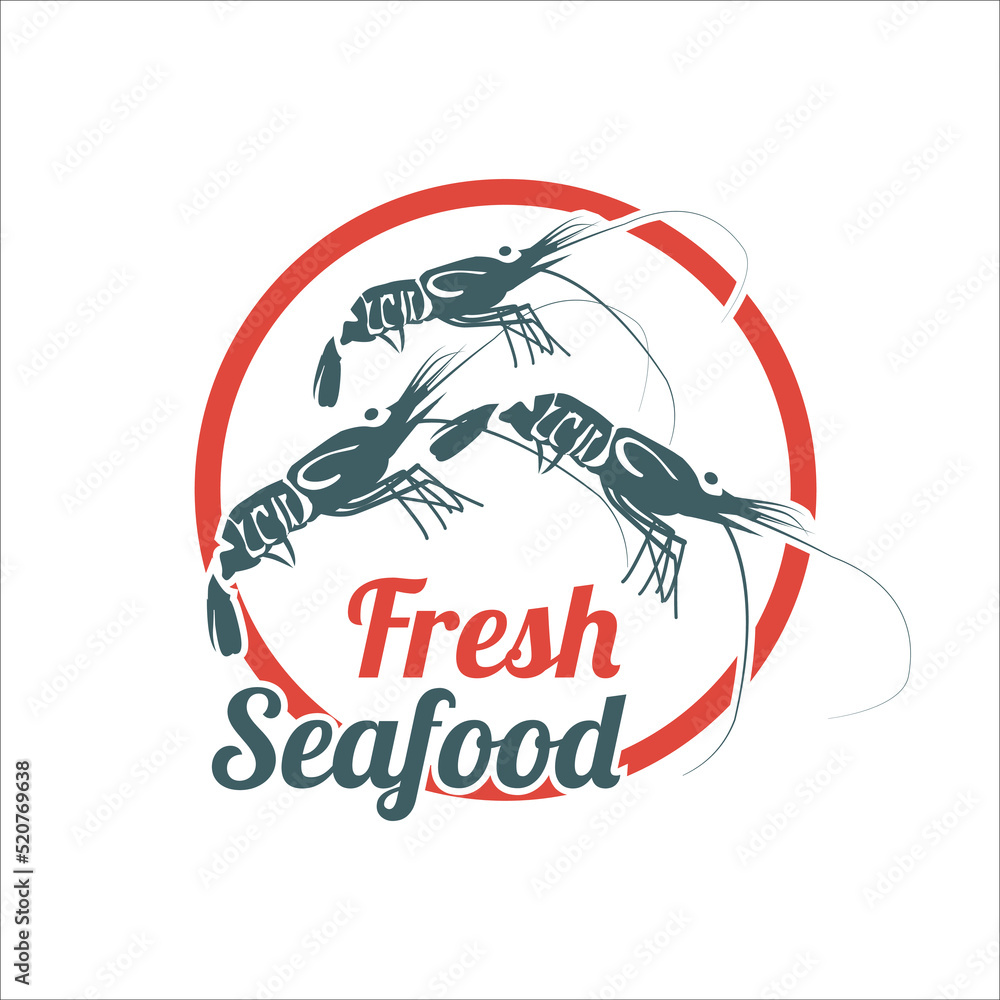 Best quality seafood logo design. Fish shop, market, restaurant label ...