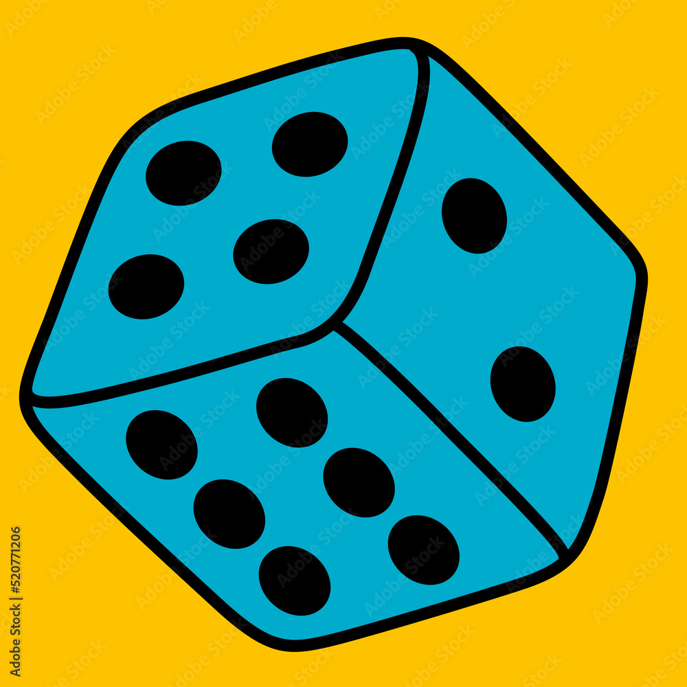 Cartoon vector funny cute Comic characters, dice. Stock Vector | Adobe ...