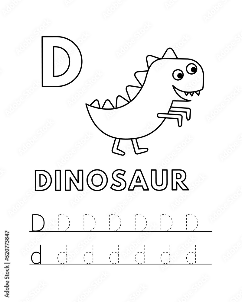 Alphabet with cute cartoon animals isolated on white background ...