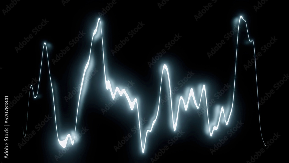Heart rate and pulse on screen, seamless loop. Design. Concept of ...