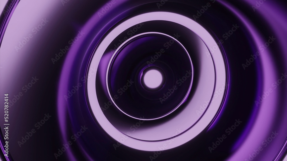 Moving 3d animation with hypnotic circles and illusion. Design. 3D ...