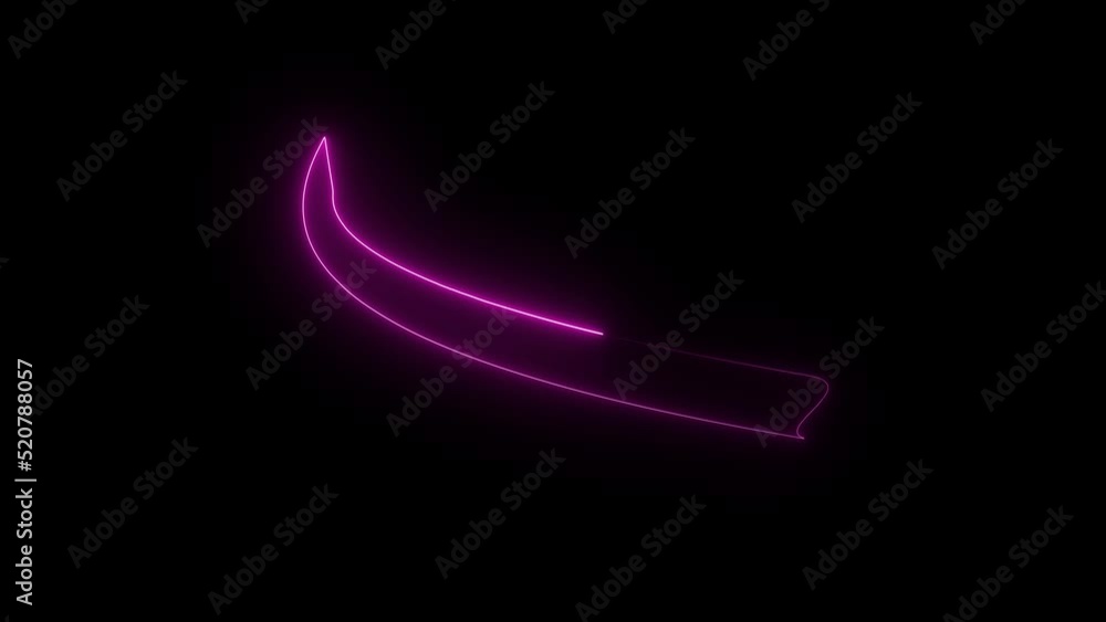 Abstract Shapes Neon color animation. Neon Light effect animation and ...