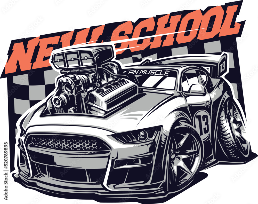 Vector Race Car Stock Vector | Adobe Stock