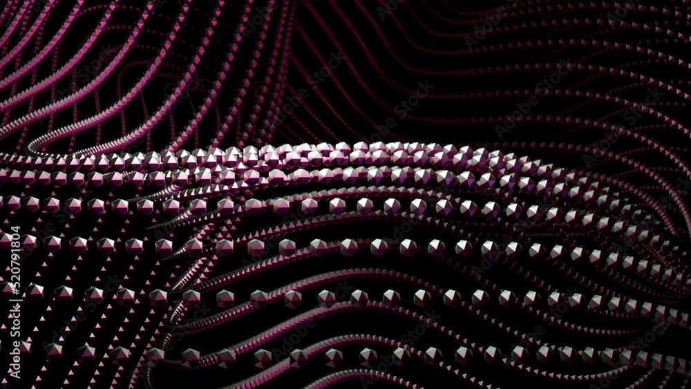 Bright loop.Design.A black background on which a large loop made of ...