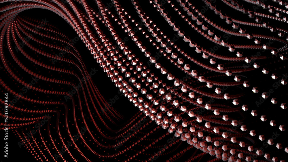 Bright loop.Design.A black background on which a large loop made of ...