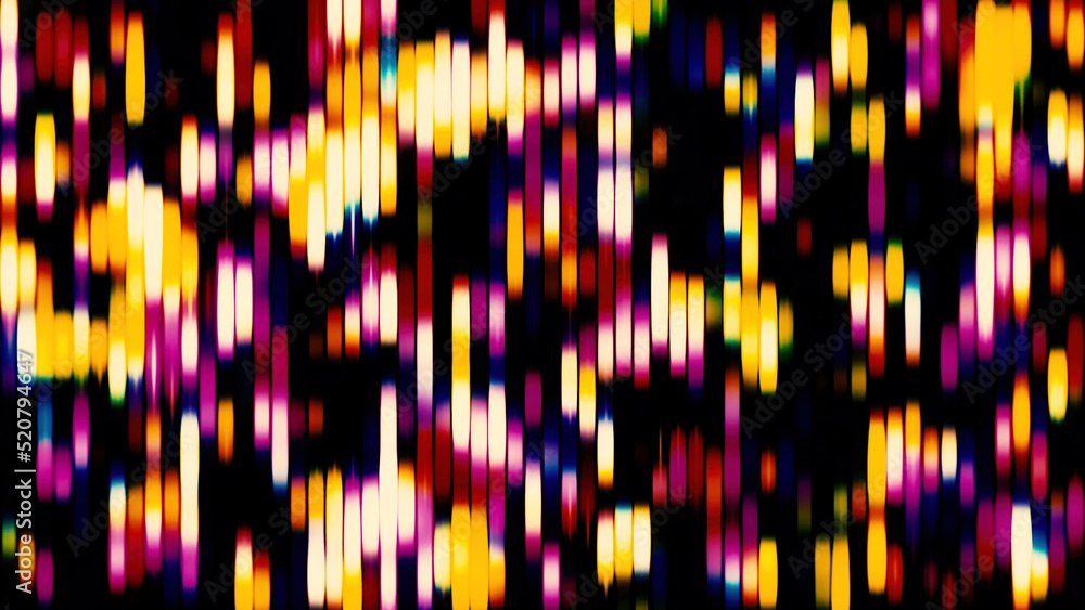 Flickering spots in vertical lines. Motion. Beautiful color spots ...