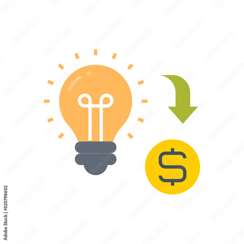 Idea Make Money icon in vector. Logotype Stock Vector | Adobe Stock