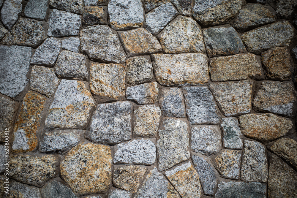 Background texture of Rough stone wall, Stone cladding, Old castle ...