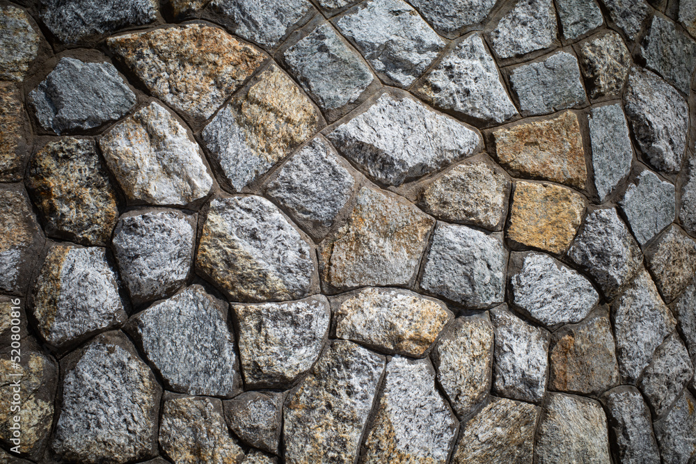Background texture of Rough stone wall, Stone cladding, Old castle ...