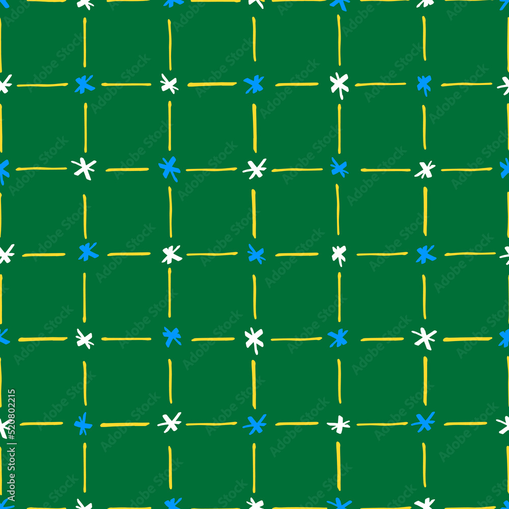 Brazil, seamless pattern. Vector illustration, green, yellow and blue ...