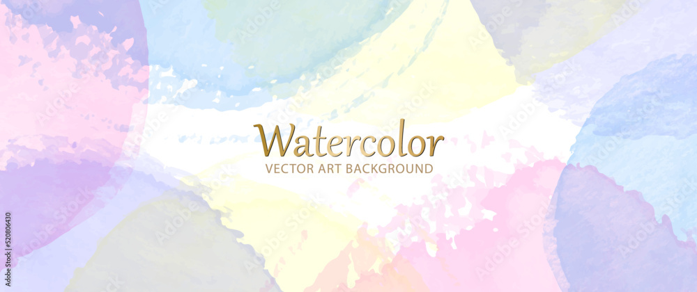 Watercolor multicolor abstract vector art background for cards, flyer ...