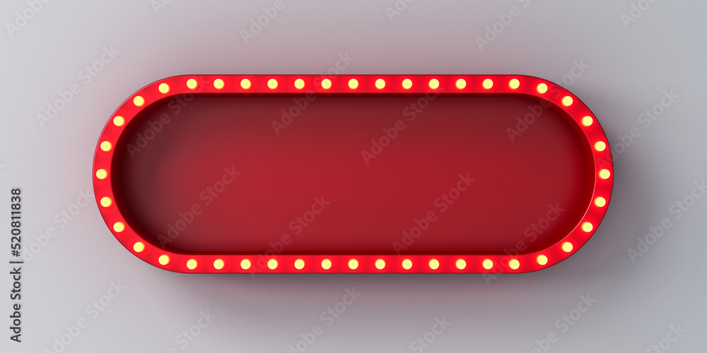 Blank Broadway Sign In Lights