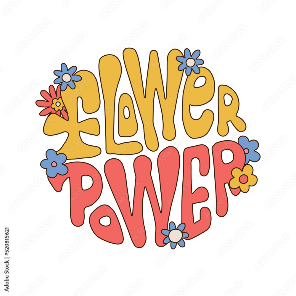 60s Flower Power Clipart