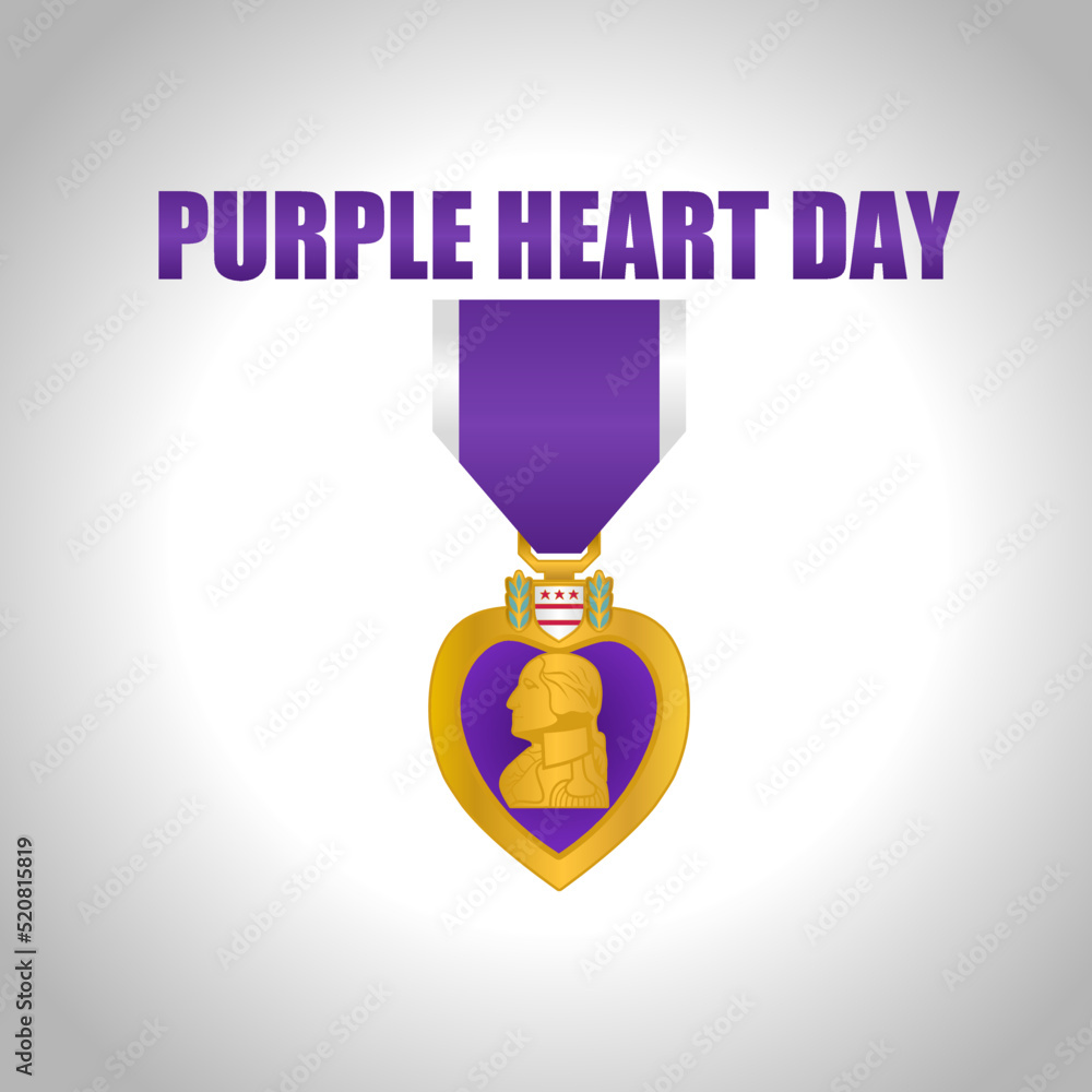 National purple Heart Day vector illustration. Suitable for Poster ...