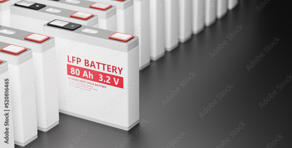 LFP (Lithium Iron Phosphate) battery cell, prismatic pack Li-Ion ...
