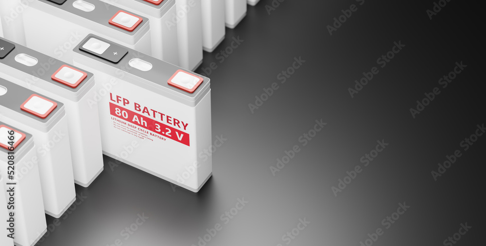 LFP (Lithium Iron Phosphate) battery cell, prismatic pack Li-Ion ...