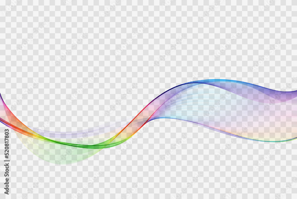 Abstract vector wavy color spectrum wave design element. Flow of ...