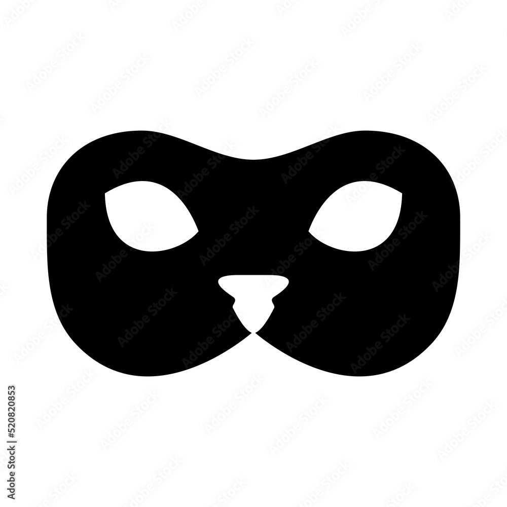 Cat's eyes in simple mask silhouette. Stock Vector | Adobe Stock