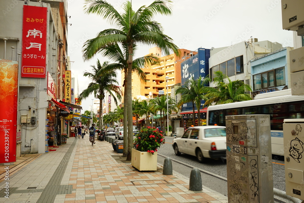 City scape of Naha, Kokusaidori street, Okinawa, japan - 日本 沖縄 那覇の街並み ...