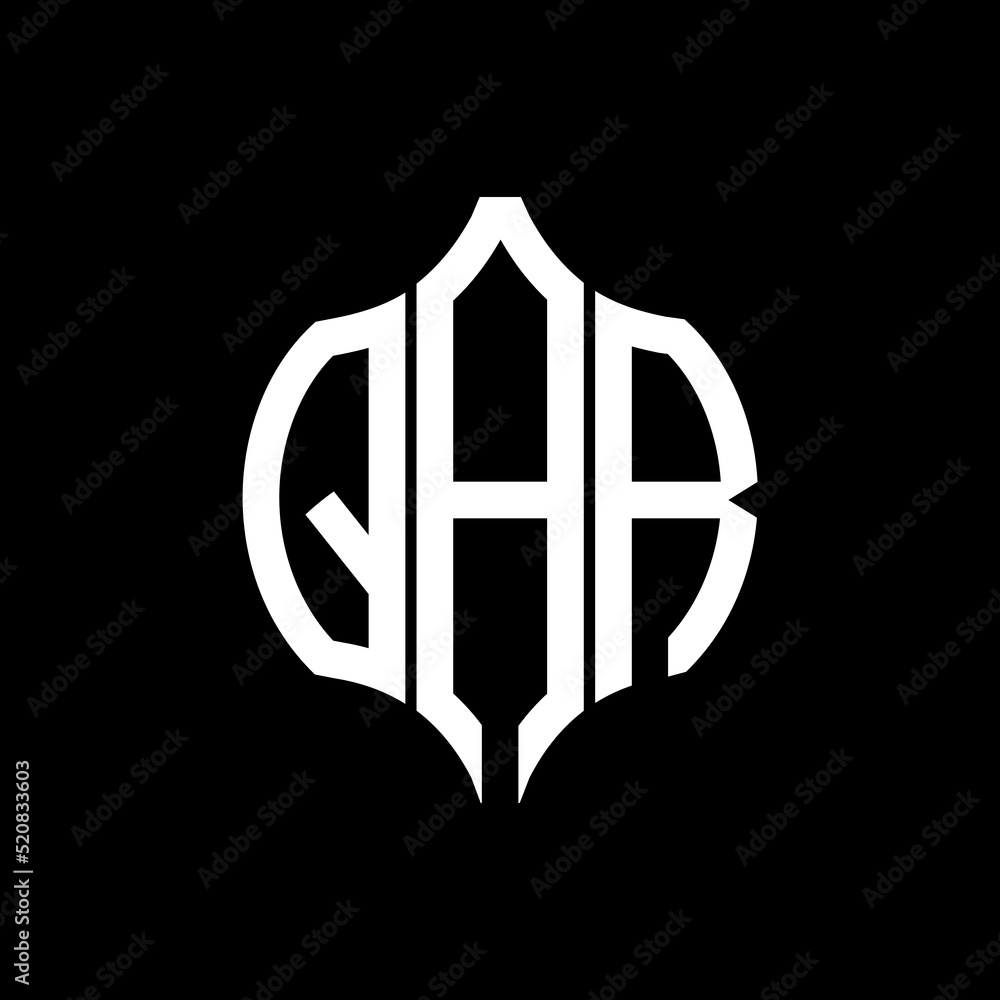 QAR letter logo. QAR best black background vector image. QAR Monogram ...