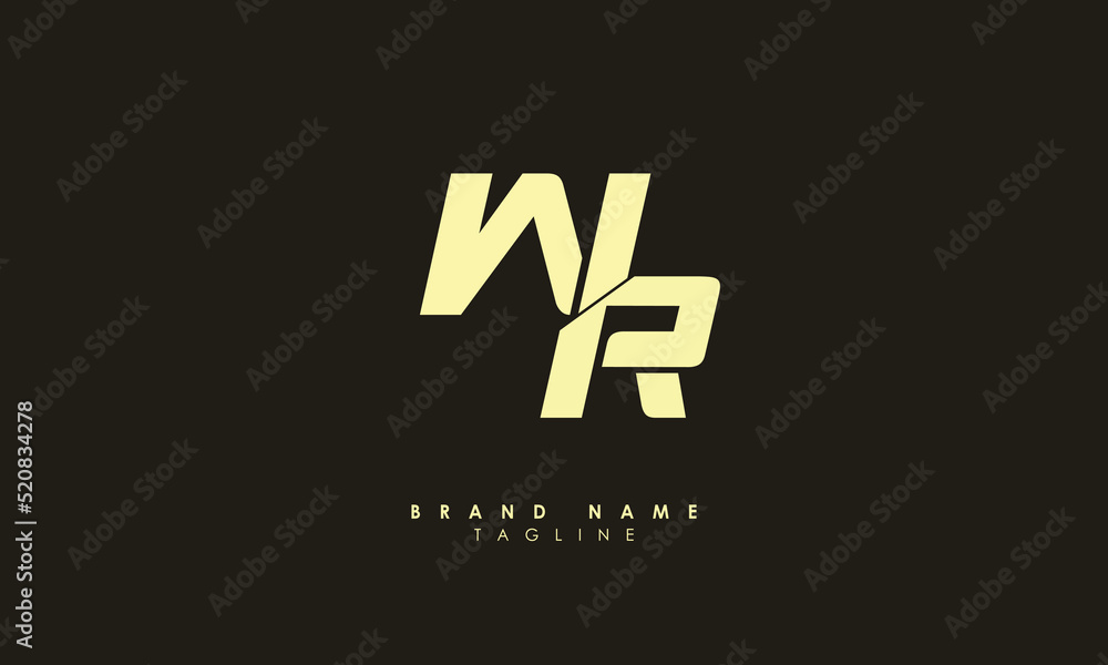 Alphabet letters Initials monogram logo WR, RW, W and R Stock Vector ...