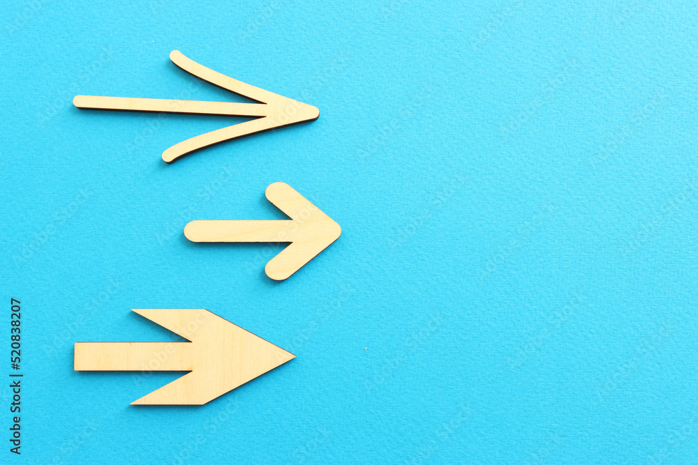 Top view image of arrows om textured paper background Stock Photo ...