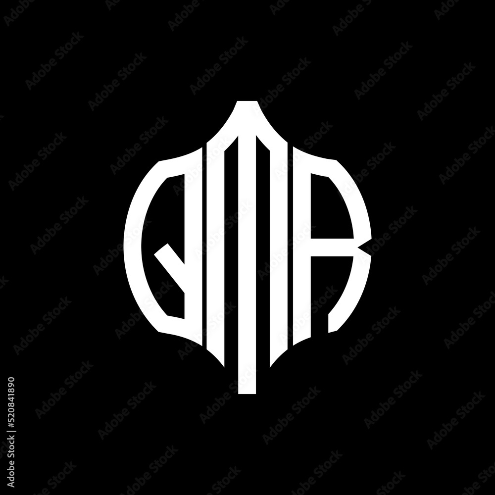 QMR letter logo. QMR best black background vector image. QMR Monogram ...