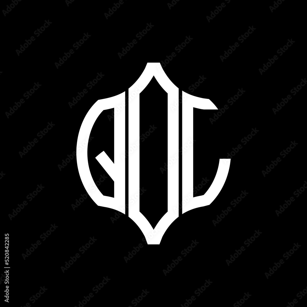 QOL letter logo. QOL best black background vector image. QOL Monogram ...