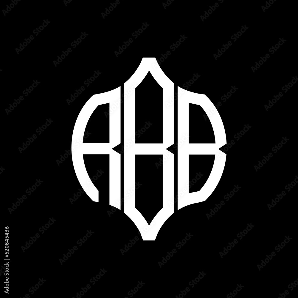 RBB letter logo. RBB best black background vector image. RBB Monogram ...