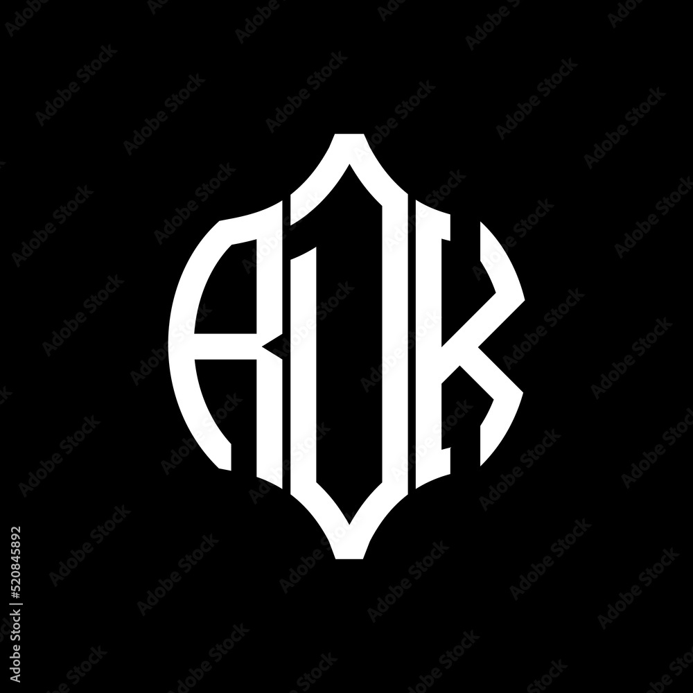 RDK letter logo. RDK best black background vector image. RDK Monogram ...
