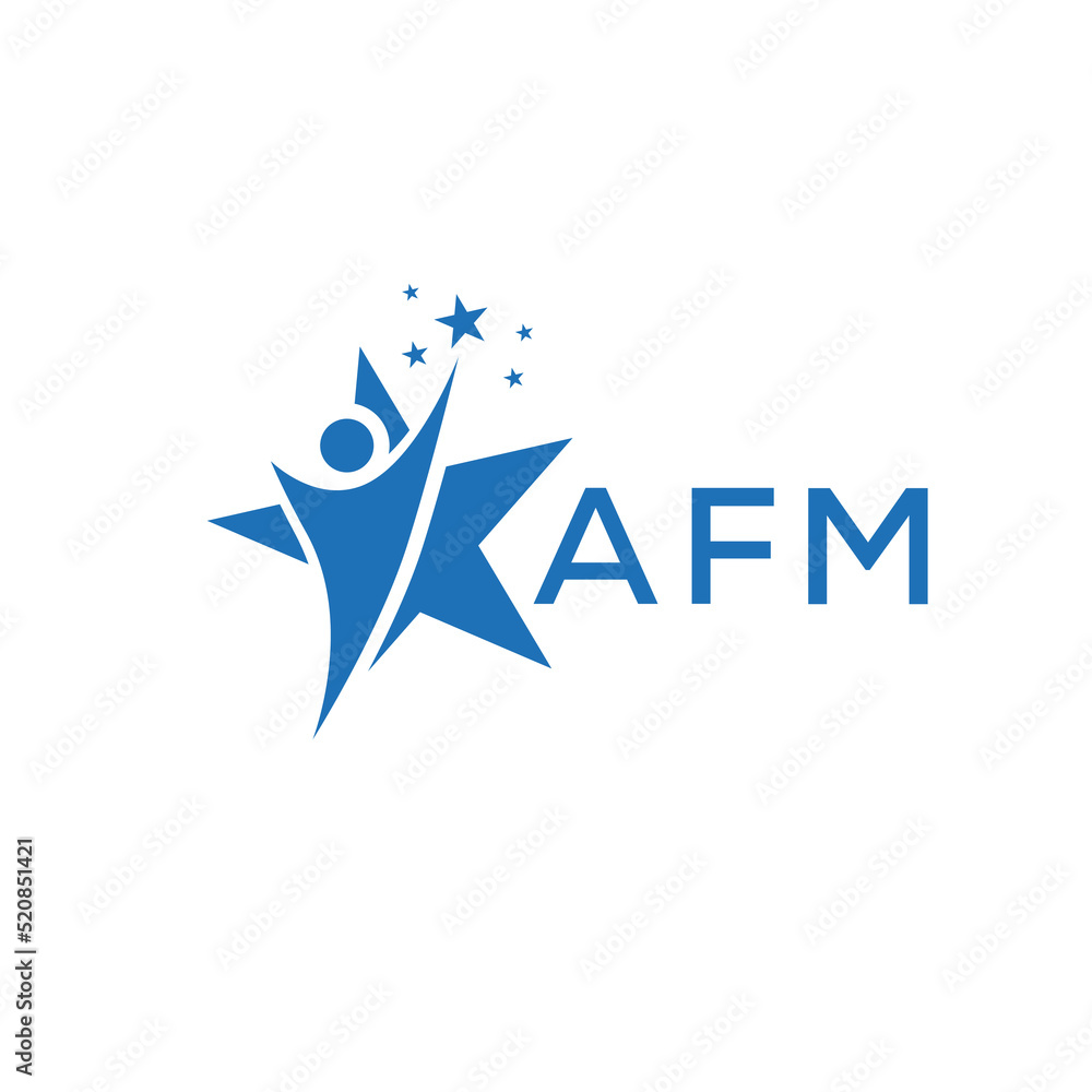 AFM Letter logo white background .AFM Business finance logo design ...