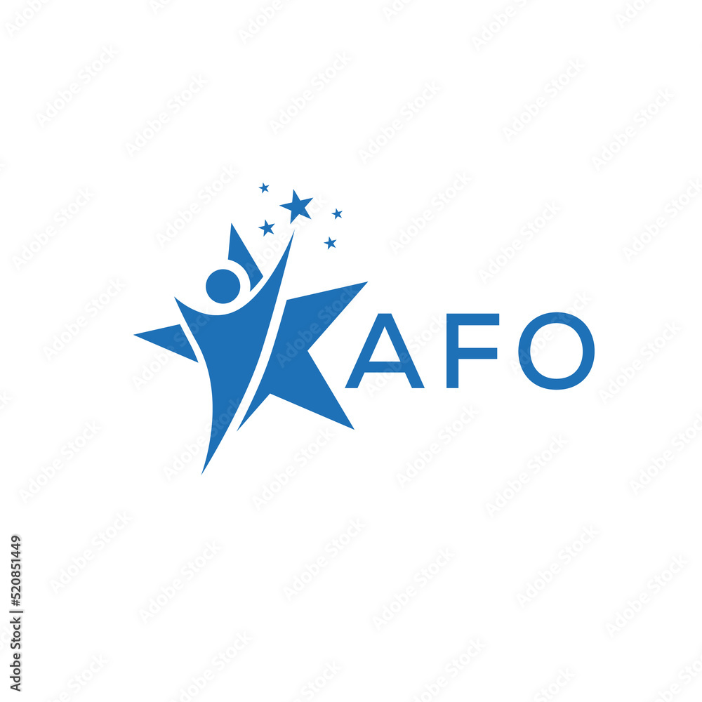 AFO Letter logo white background .AFO Business finance logo design ...