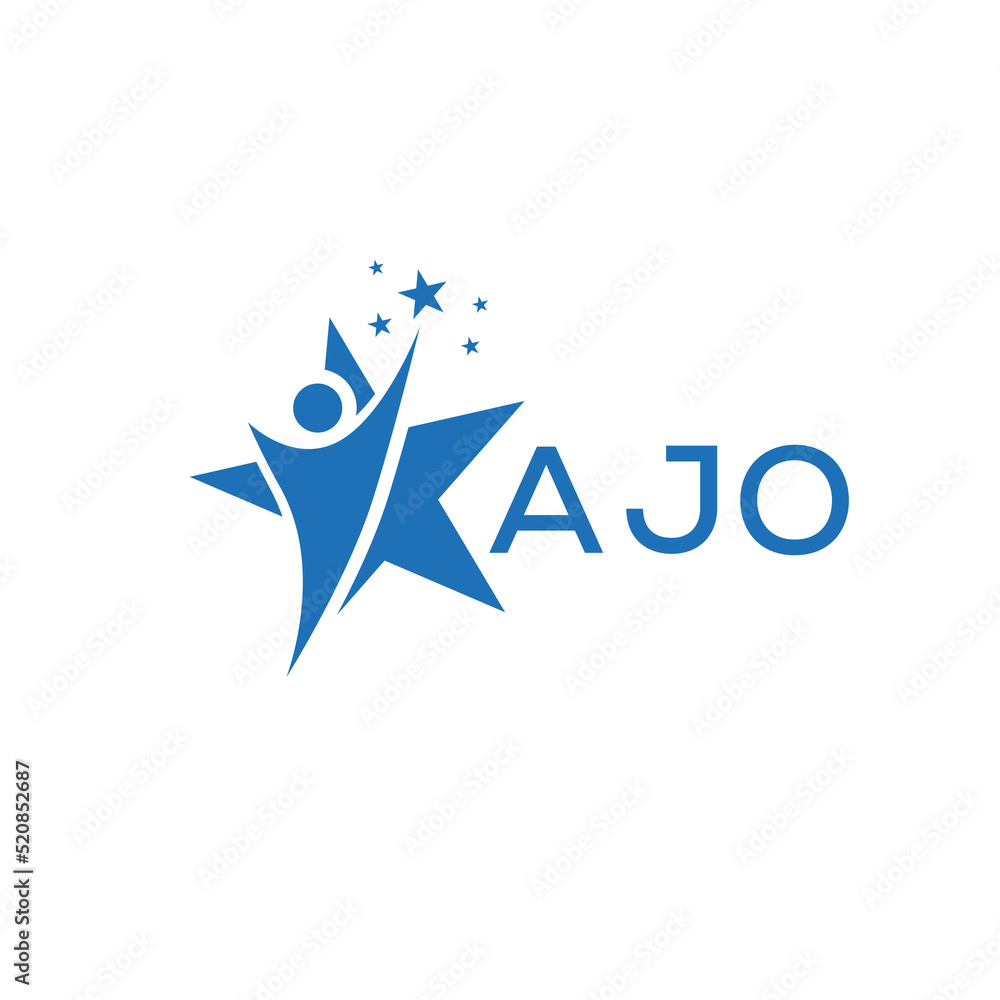AJO Letter logo white background .AJO Business finance logo design ...