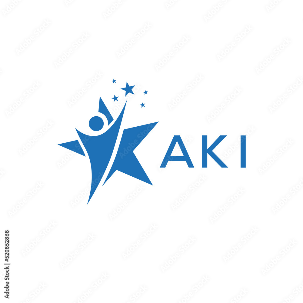 AKI Letter logo white background .AKI Business finance logo design ...
