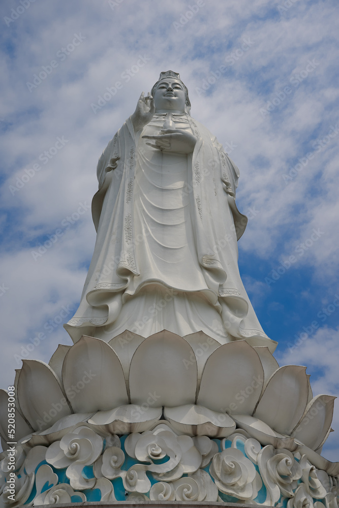 Da Nang City, Vietnam MAR 03, 2020 - Giant statue 67m tall of Quan Am ...