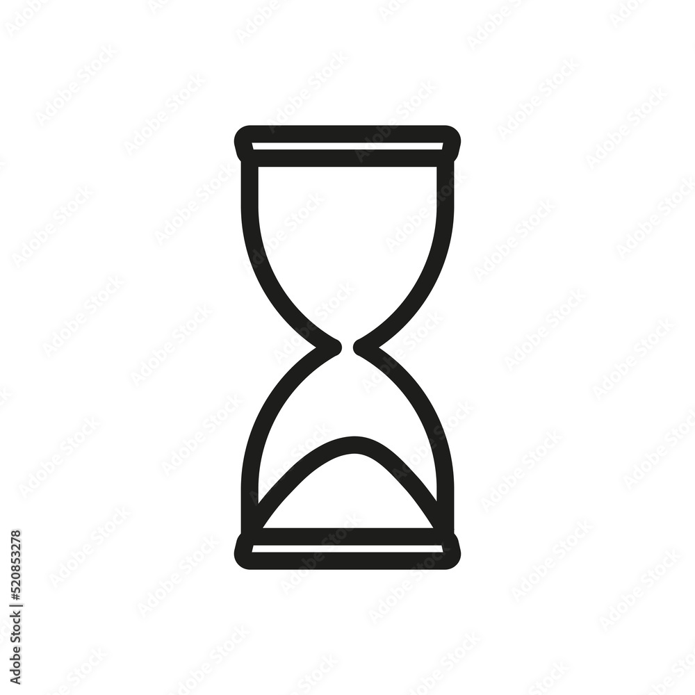 Hourglass line icon. Time management, keep track, sand, clock, schedule ...