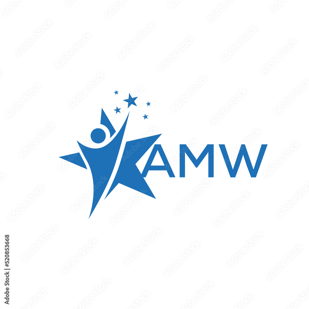 AMW Letter logo white background .AMW Business finance logo design ...